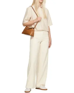 TOTEME Logo Plaque Foldover Top Crossbody Bag - Orange