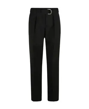 JIL SANDER Belted Wide-leg Trousers - Black