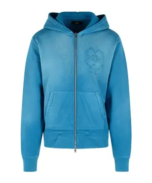 Amiri Ma Quad Zip-up Hoodie - Blue
