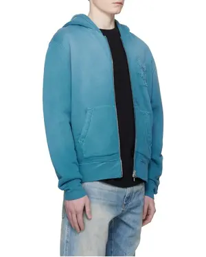 Amiri Ma Quad Zip-up Hoodie - Blue