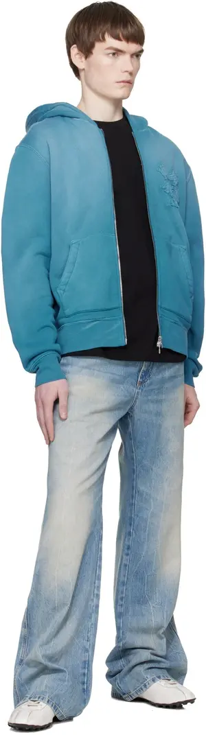 Amiri Ma Quad Zip-up Hoodie - Blue
