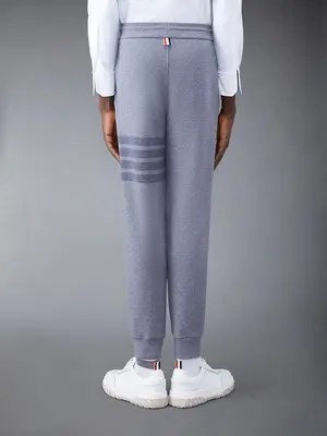 Thom Browne Four Bar Drawstring Joggers - Light Gray