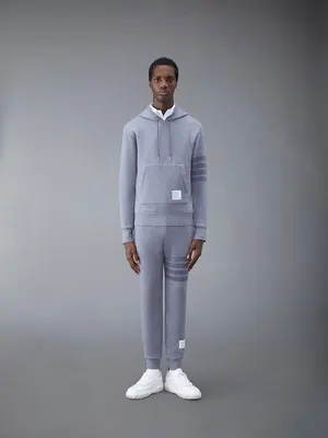 Thom Browne Four Bar Drawstring Joggers - Light Gray