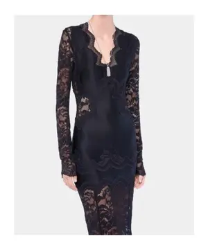 Rabanne Long Sleeve Lace Maxi Dress