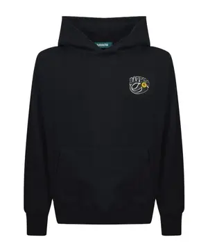 BARROW Teddy Bear Baseball Print Hoodie - Black