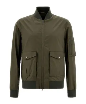 Herno Lightweight Bomber Jacket - Brown