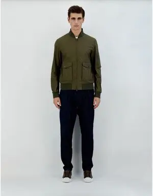 Herno Lightweight Bomber Jacket - Brown