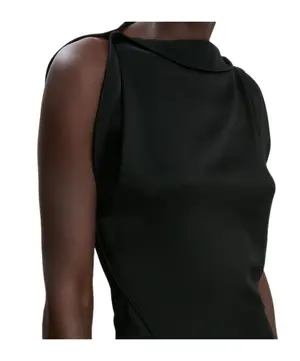 Victoria Beckham Carla Asymmetric Long Dress - Black