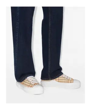 Burberry Checked Lace-up Sneakers