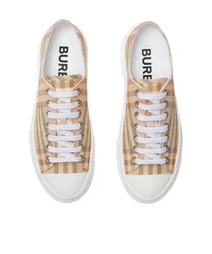 Burberry Checked Lace-up Sneakers
