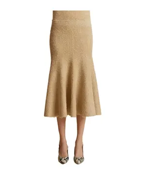 Khaite Cadence A-line Brushed Skirt