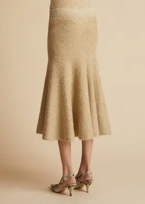 Khaite Cadence A-line Brushed Skirt