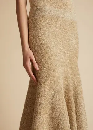 Khaite Cadence A-line Brushed Skirt
