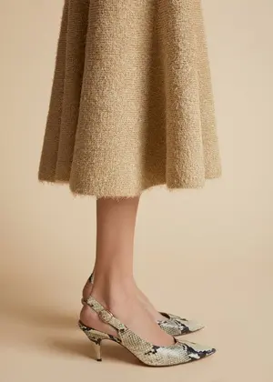 Khaite Cadence A-line Brushed Skirt