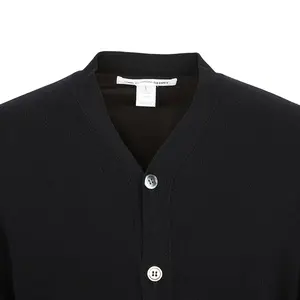 Comme Des Garçons V-neck Long-sleeved Sweater With Button Closure