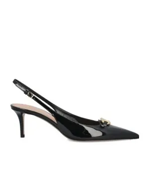 Valentino Garavani Vlogo Signature Pointed Toe Slingback Pumps