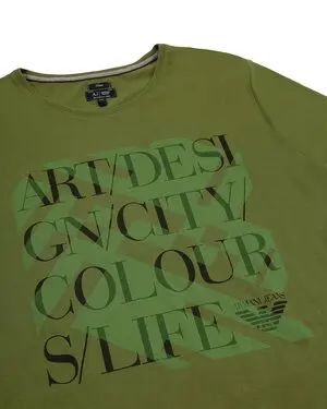 Emporio Armani Round Collar Printed T-shirt