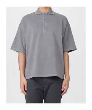 Barena Venezia Buttoned Logo Embroidered Polo Shirt - Grey