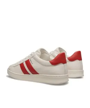Bally Tyger Leather Sneakers With Striped Detail - Nude