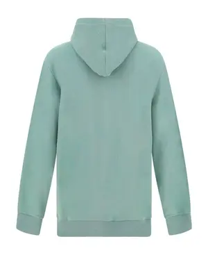 Balmain Logo Embossed Drawstring Hoodie - Green