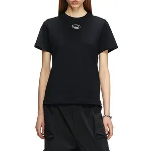 DIESEL® Oval D-logo Crewneck T-shirt - Black