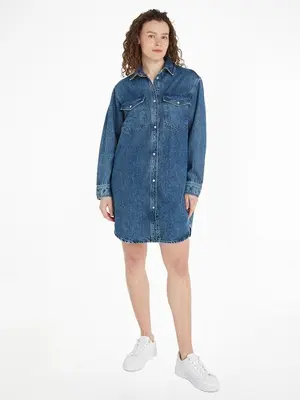 Tommy Hilfiger Long-sleeved Denim Shirt Dress