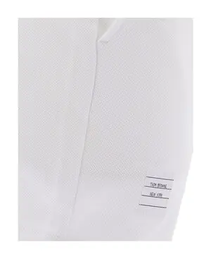 Thom Browne Piqué Shorts With Rwb Stripe Detail