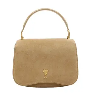 Ami Logo Plaque Top Handle Bag - Honey-colored