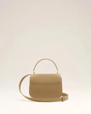 AMI Paris Logo Plaque Top Handle Bag - Honey-colored