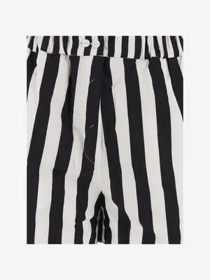 PATOU Riviera Striped Bermuda Shorts - Black