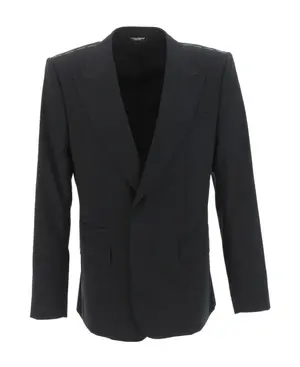 Dolce & Gabbana Dolce Gabbana Single-breasted Long-sleeved Blazer - Black