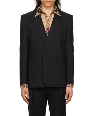 Dolce & Gabbana Dolce Gabbana Single-breasted Long-sleeved Blazer - Black