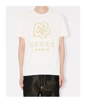 Kenzo Boke Flower' Embroidered Slim T-shirt In Cotton