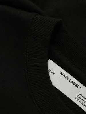 Off-White Graffiti Logo Cotton Sweatshirt - Black