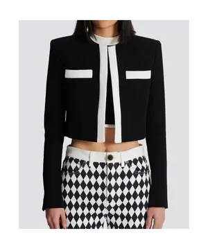 Balmain Two-tone Crepe Spencer Jacket