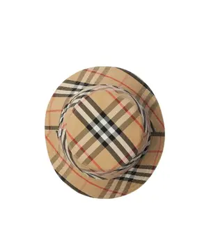 Burberry Reversible Gabardine Bucket Hat - Black/sand