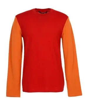 Comme Des Garçons Long-sleeved Crew Neck Sweater - Red