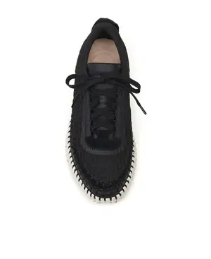 Chloé Nama Lace-up Sneakers - Black