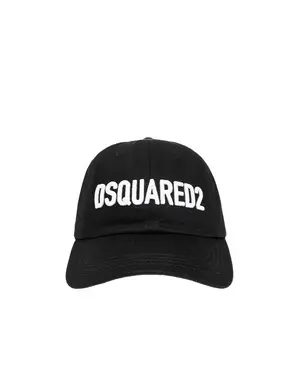 Dsquared2 Logo Embroidered Curved Peak Cap - Black