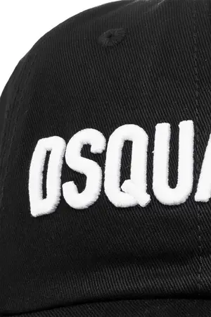 Dsquared2 Logo Embroidered Curved Peak Cap - Black