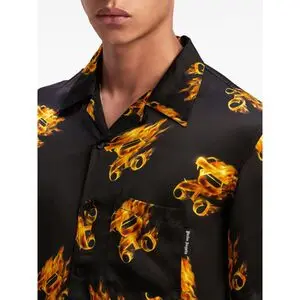 Palm Angels Monogram Printed Short-sleeved Shirt