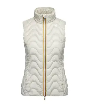 K-WAY Quilted Zipper Vest - White