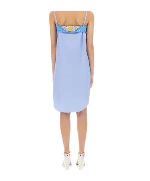 Moschino Spaghetti Strap Striped Dress