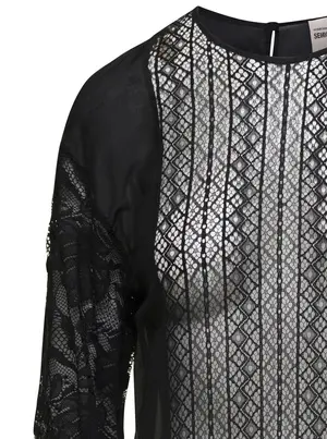 SEMICOUTURE Long-sleeved Lace Blouse