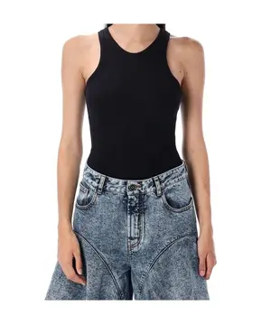 Alaïa Sculpting Rib Jersey Bodysuit