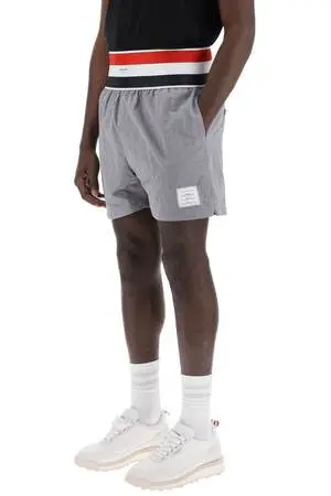 Thom Browne Ripstop Logo Tag Bermuda Shorts