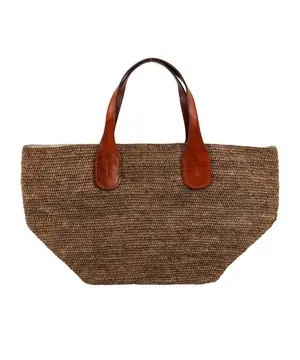 IBELIV Woven Tote Bag - Brown