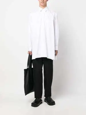 Comme Des Garçons Side-slits Cotton Shirt