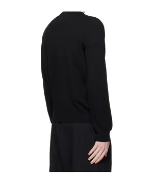 Maison Kitsuné Fox Head Crewneck Jumper - Black