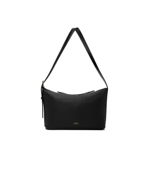 A.p.c. Vera Logo Embossed Shoulder Bag - Black
